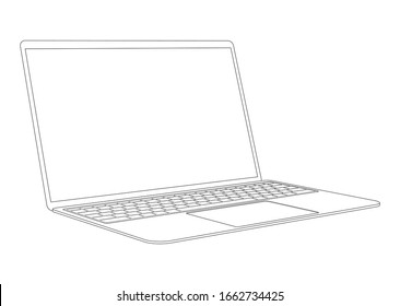 50,108 White outline laptop Images, Stock Photos & Vectors | Shutterstock