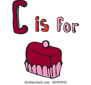 Drawing Letter C Cake Stock Vector (Royalty Free) 85992931 | Shutterstock