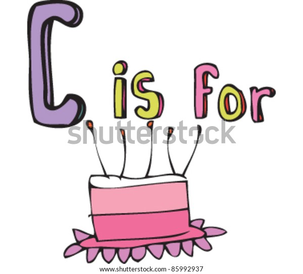 Drawing Letter C Cake Stock Vector (Royalty Free) 85992937 | Shutterstock