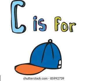 Drawing Letter C Cap Stock Vector (Royalty Free) 85992739