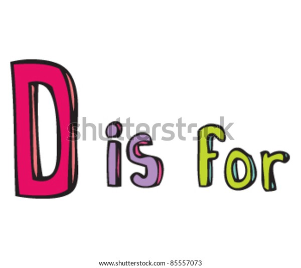 Drawing Letter D Stock Vector (Royalty Free) 85557073 | Shutterstock
