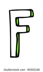 Drawing Letter F Stock Vector (Royalty Free) 85502140