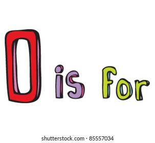 Drawing Letter O Stock Vector (Royalty Free) 85557034 | Shutterstock
