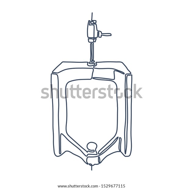 Drawing Line Art Shape Urinal Continuous Stock Vector (Royalty Free ...