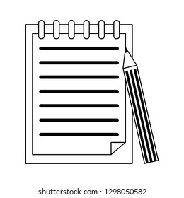 Notebook Cartoon Vector Illustration Black White: เวกเตอร์สต็อก (ปลอด ...