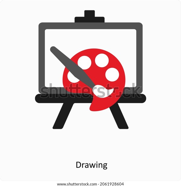 Drawing Painting Icon Concept Stock Vector (Royalty Free) 2061928604 ...