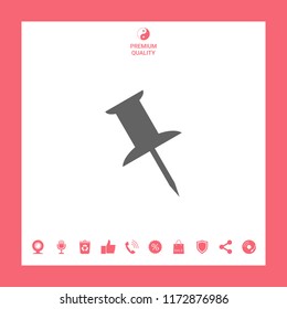 Drawing Pin Icon Stock Vector (Royalty Free) 1172876986 | Shutterstock