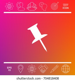 Drawing Pin Icon Stock Vector (Royalty Free) 704818408 | Shutterstock