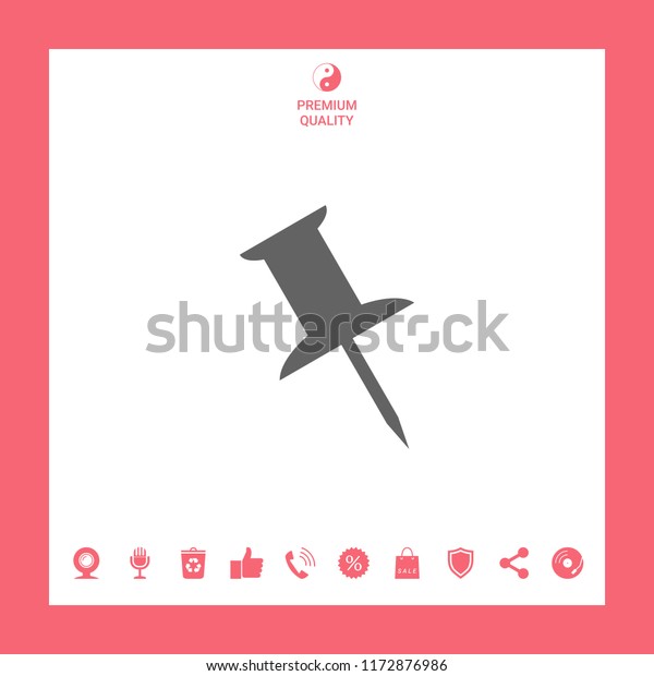 Drawing Pin Icon Stock Vector (Royalty Free) 1172876986 | Shutterstock