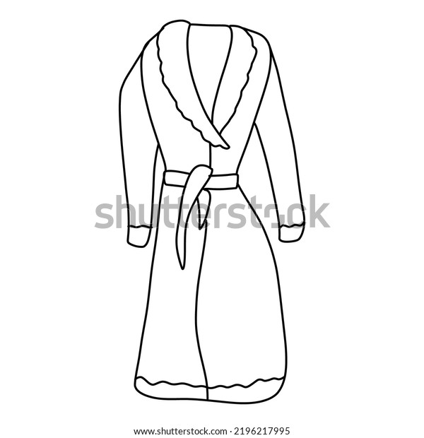 Drawing Robe Doodle Style Isolated White Stock Vector (Royalty Free ...