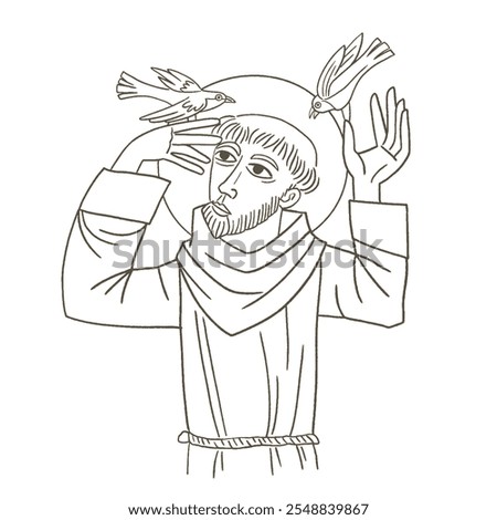 St Francis Of Assisi Drawing | Free download on ClipArtMag