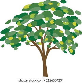 Drawing Shade Tree Stock Vector (Royalty Free) 2126534234 | Shutterstock