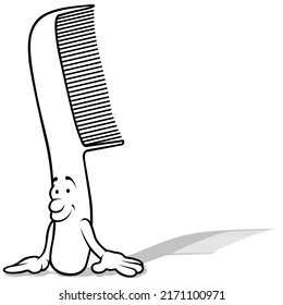 Drawing Smiling Comb Hands Cartoon Illustration Stock Vector (Royalty ...