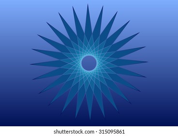 Drawing Star On Blue Gradient Background Stock Vector (Royalty Free ...