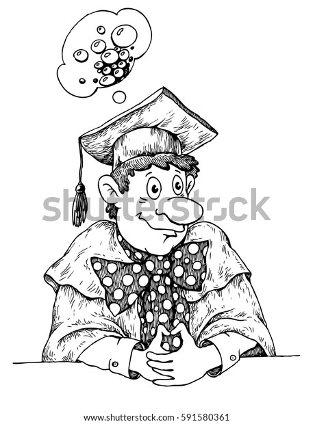 Drawing Stupid Man Vector Illustration Isolated Stock Vector (Royalty ...