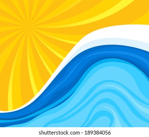 Drawing Sun Water Vector Illustration Stock Vector (Royalty Free ...