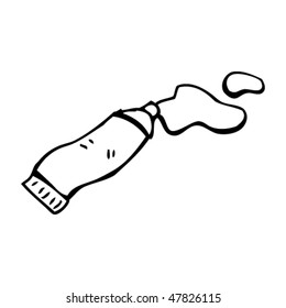 Paint Tube Drawing Stock Vector (Royalty Free) 48020074