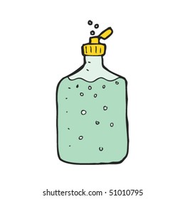 Drawing Washing Liquid Bottle Stock Vector (Royalty Free) 51010795