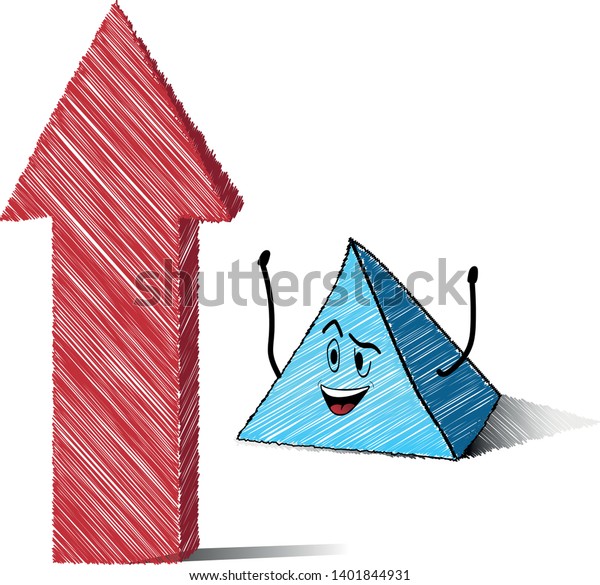Drawing Web Comic Triangel Character Cartoon Stock Vector (Royalty Free ...
