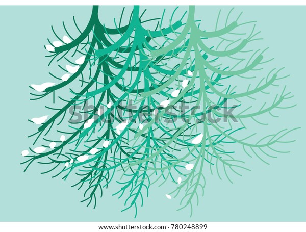 Drawing Winter Tree Illustration Outdoors Winter Stock Vector (Royalty ...