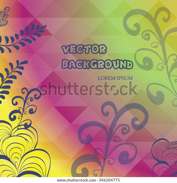 Drawn Abstract Sea Life Shapes Triangle Stock Vector (Royalty Free ...