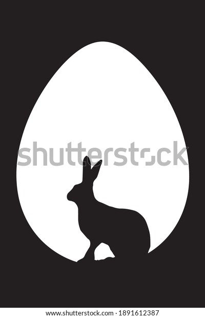 Drawn Easter Egg Silhouette Clip Art Stock Vector (Royalty Free ...