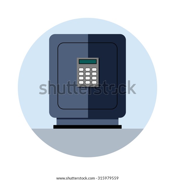 Drawn Safe On Background White Vector Stock Vector (Royalty Free ...