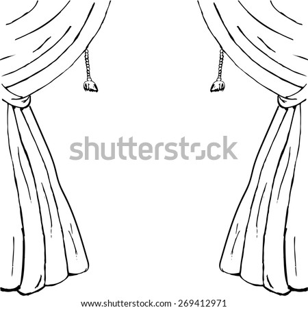 Stage Curtains Drawing | Free download on ClipArtMag