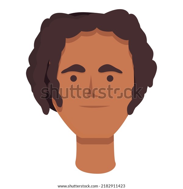 Vektor Stok Dreadlocks Icon Cartoon Vector African Man (Tanpa Royalti ...