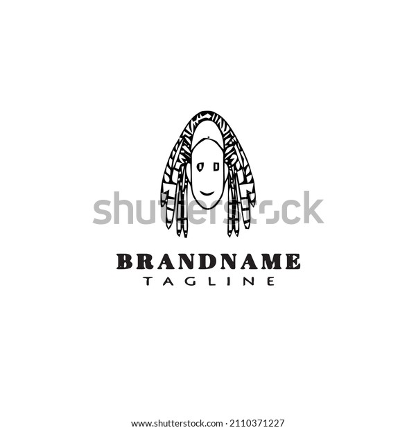 Dreads Logo Cartoon Template Icon Design Stock Vector (Royalty Free ...