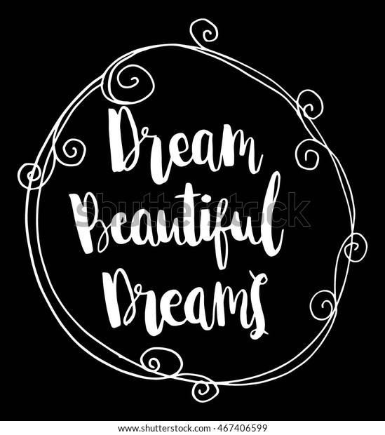 Dream Beautiful Dream Border Frame On Stock Vector (Royalty Free ...