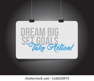 Dream Big Set Goals Take Action Stock Vector (Royalty Free) 1160230975 ...