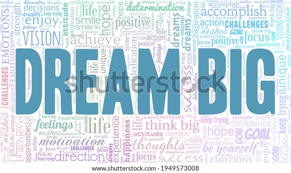 Dream Big Vector Illustration Word Cloud Stock Vector (Royalty Free ...
