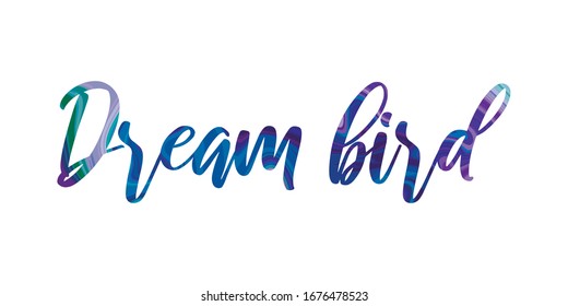 Dream Bird Colorful Isolated Vector Saying Stock Vector (Royalty Free ...
