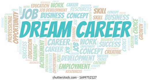 Dream Career Typography Vector Word Cloud Stock Vector (Royalty Free ...