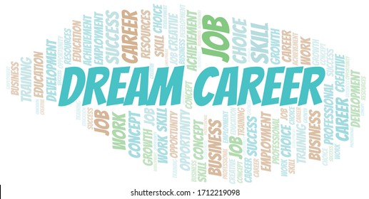 Dream Career Typography Vector Word Cloud Stock Vector (Royalty Free ...