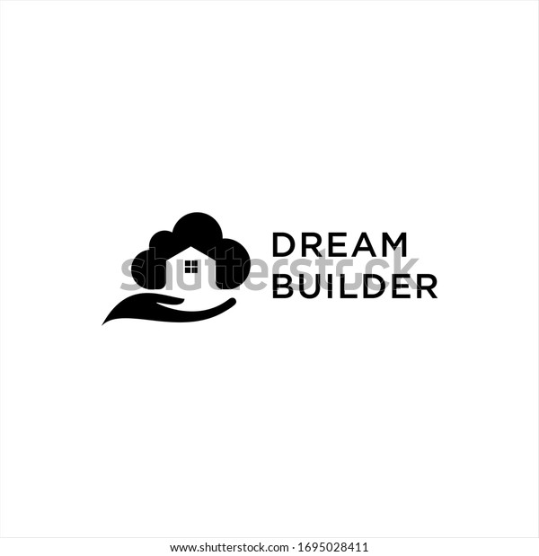 Dream Home Builder Logo Design Cloud Stock Vector (Royalty Free) 1695028411