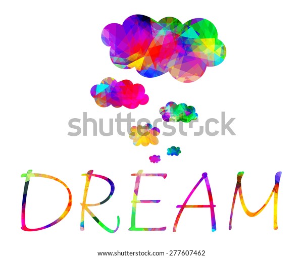 Dream Inspirational Quote Poster Vector Illustration Stock Vector ...
