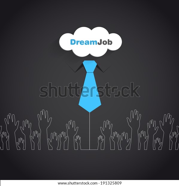 Dream job - conceptual logo eps10 illustration