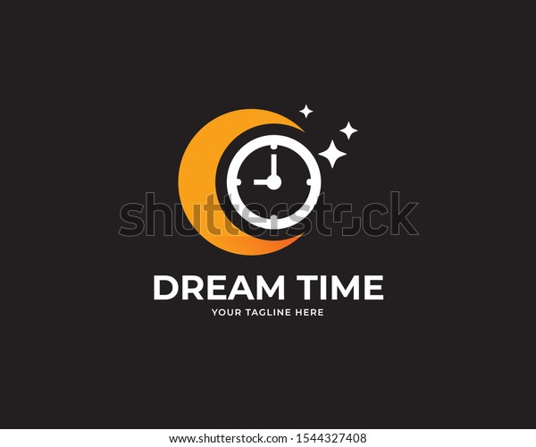 Dream Time Design Logo Template Vector Stock Vector (Royalty Free ...