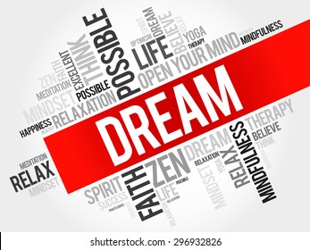 Dream Word Cloud Concept Stock Vector (Royalty Free) 296932826 ...