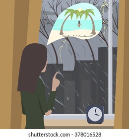 6,812 Cartoon looking out window Images, Stock Photos & Vectors ...