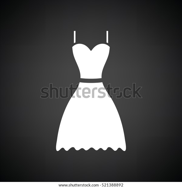 Dress Icon Black Background White Vector Stock Vector (Royalty Free ...