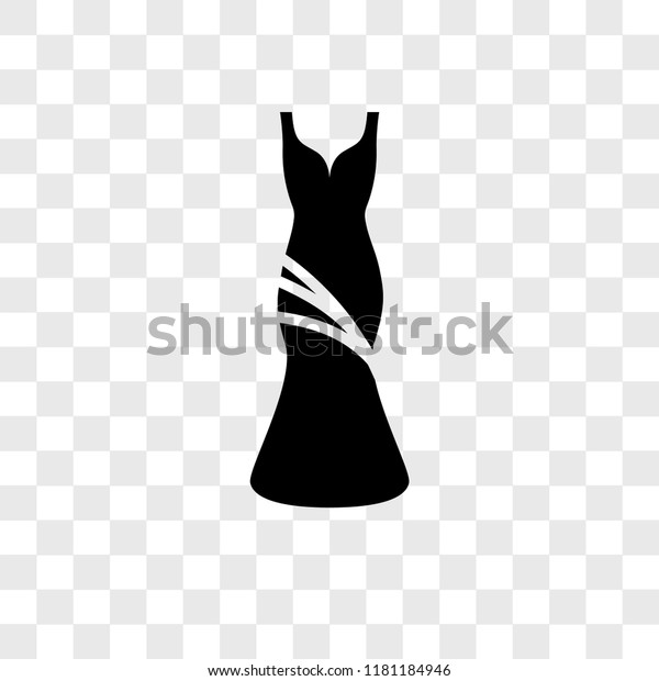 Dress Vector Icon Isolated On Transparent Stock Vector (Royalty Free ...