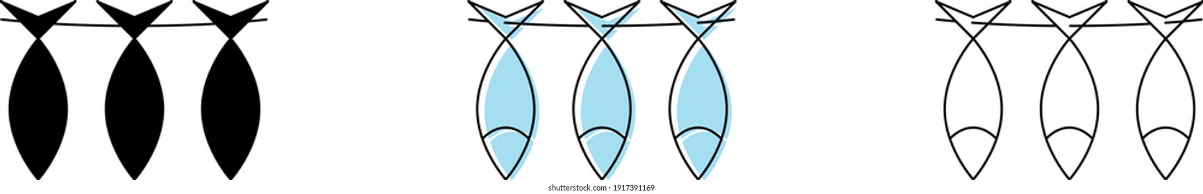 Dried Fish Vector Illustration Stock Vector (Royalty Free) 1917391169 ...