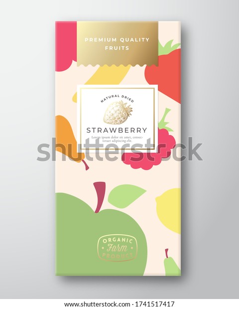 Dried Fruits Label Packaging Design Layout Stock Vector (Royalty Free ...