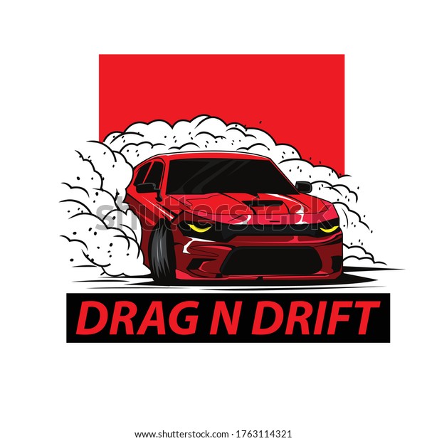 Drift Car Vector Car Illustration Stock Vector (Royalty Free ...
