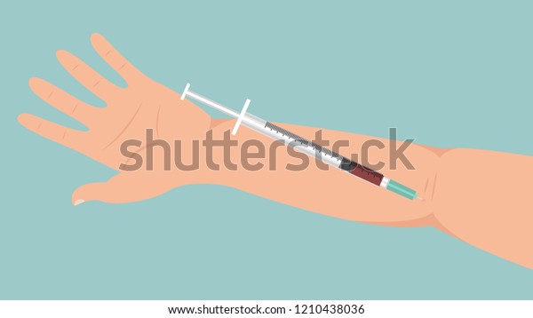 Drill Blood Cartoon Vector Free Space Stock Vector (Royalty Free ...