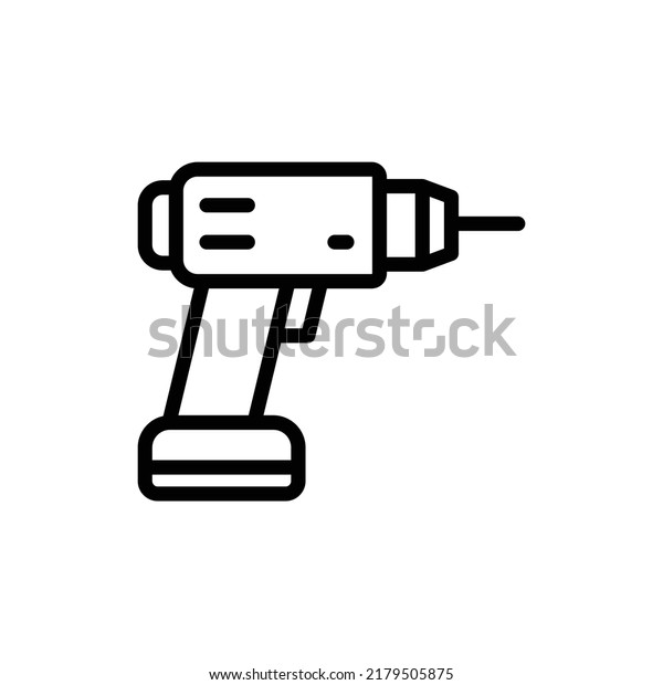 Drill Icon Line Art Style Design Stock Vector (Royalty Free) 2179505875 ...