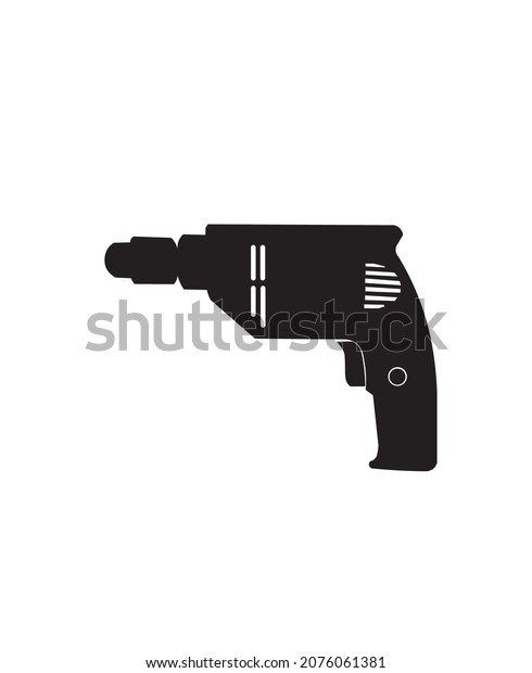 Drill Machine Symbol High Vector Stock Vector (Royalty Free) 2076061381 ...